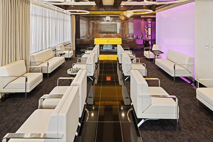 Backlit Onyx Desk + Walls | GPI Design